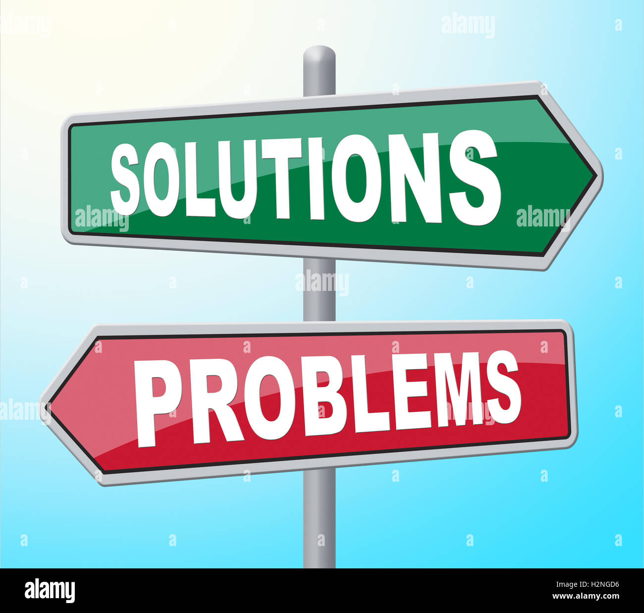 Solutions Problems Indicating Having Success And Obstacles Stock Photo ...