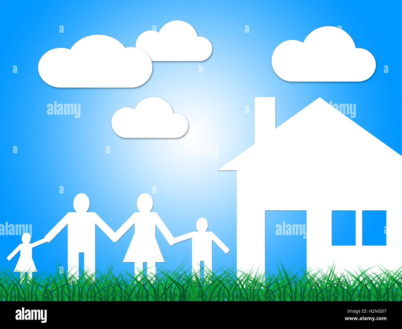 Family House Indicating Summer Time And Relatives At Home Stock Photo ...