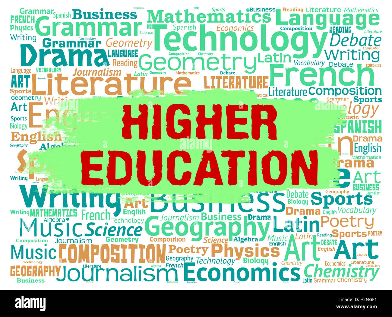 Higher Education Representing Tertiary School And Study Stock Photo - Alamy