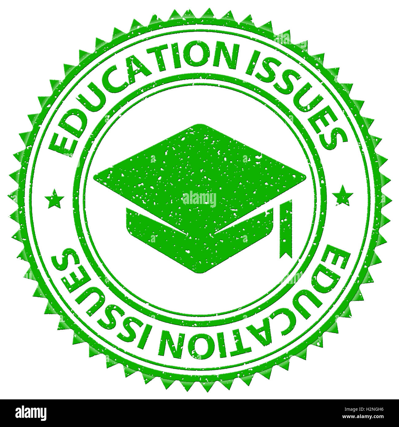 Education Issues Indicating Stamped Problems And Schools Stock Photo ...