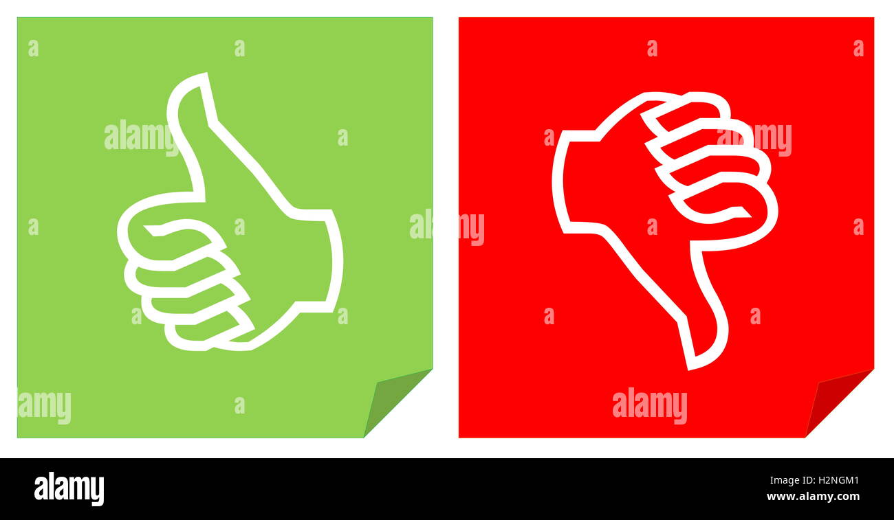 Like and dislike vote Stock Photo - Alamy