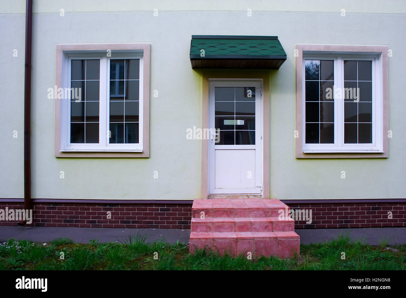 New house: entrance door and two windows - architecture image on new ...