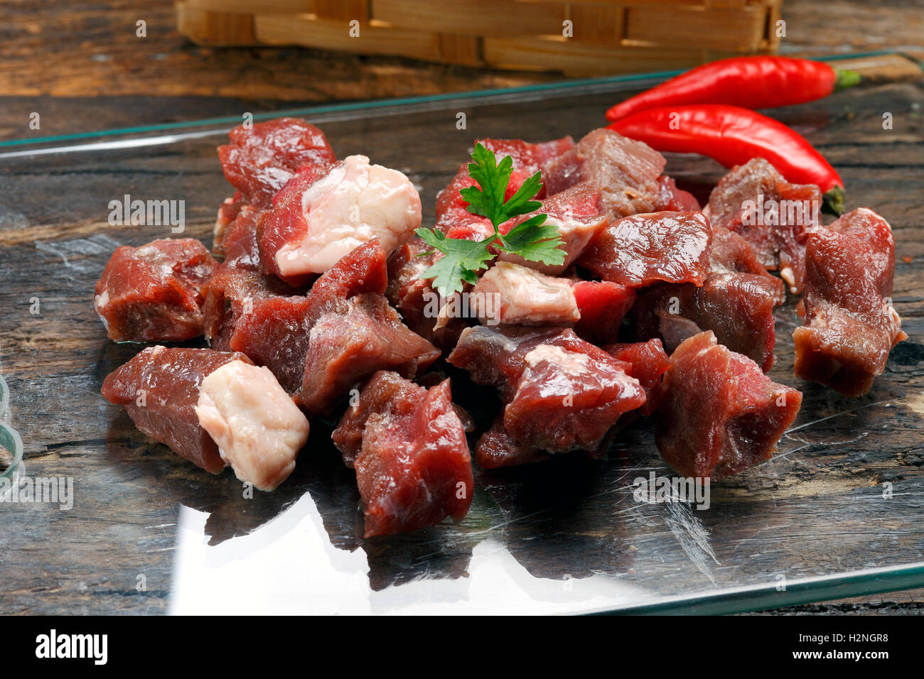 Sun dried meat Stock Photo - Alamy