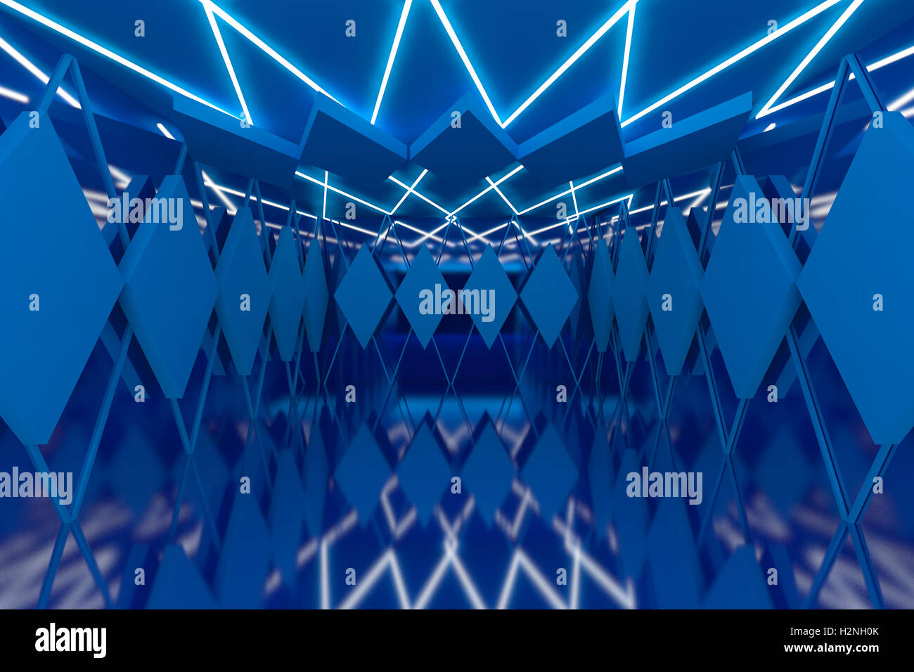 Abstract blue wall in empty room Stock Photo - Alamy