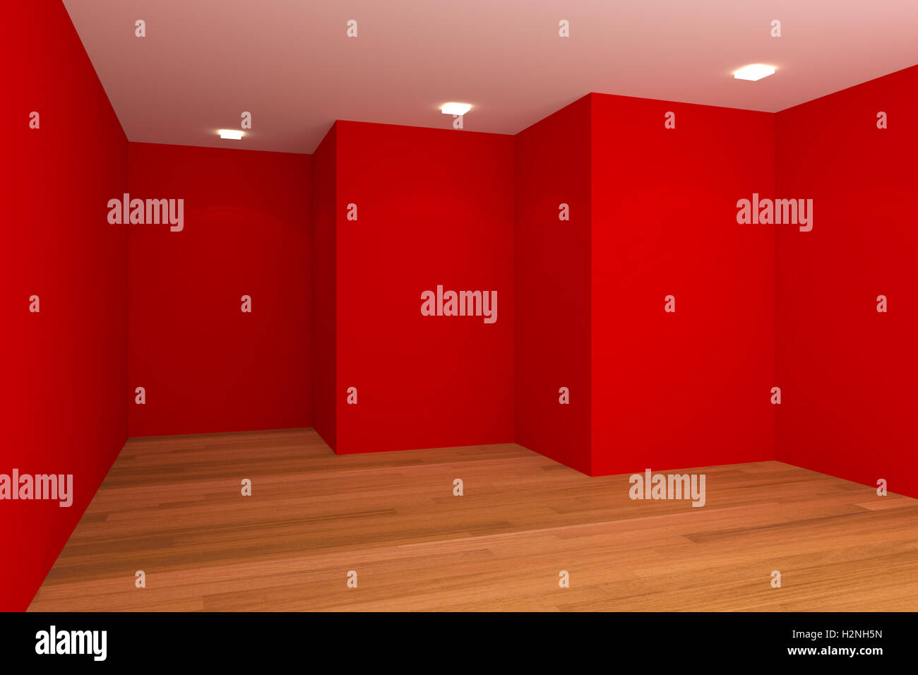 red empty room Stock Photo - Alamy
