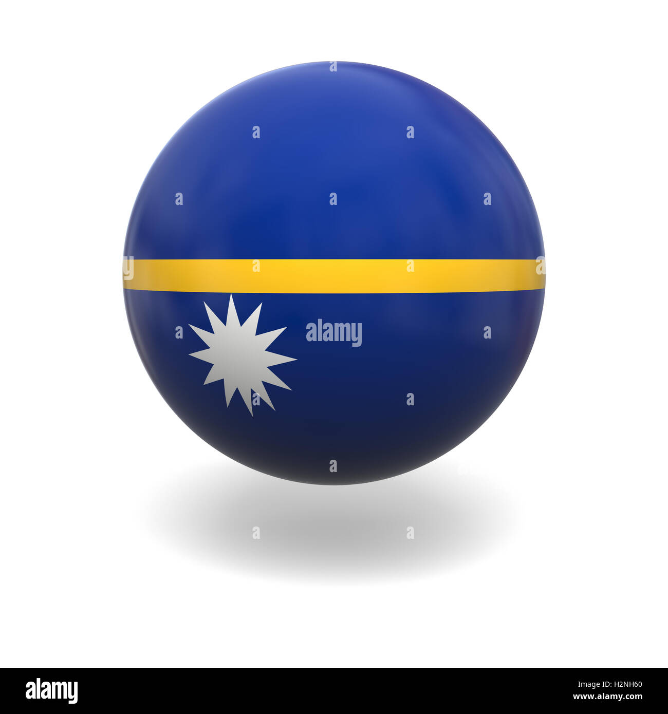 Nauru flag illustration Cut Out Stock Images & Pictures - Alamy