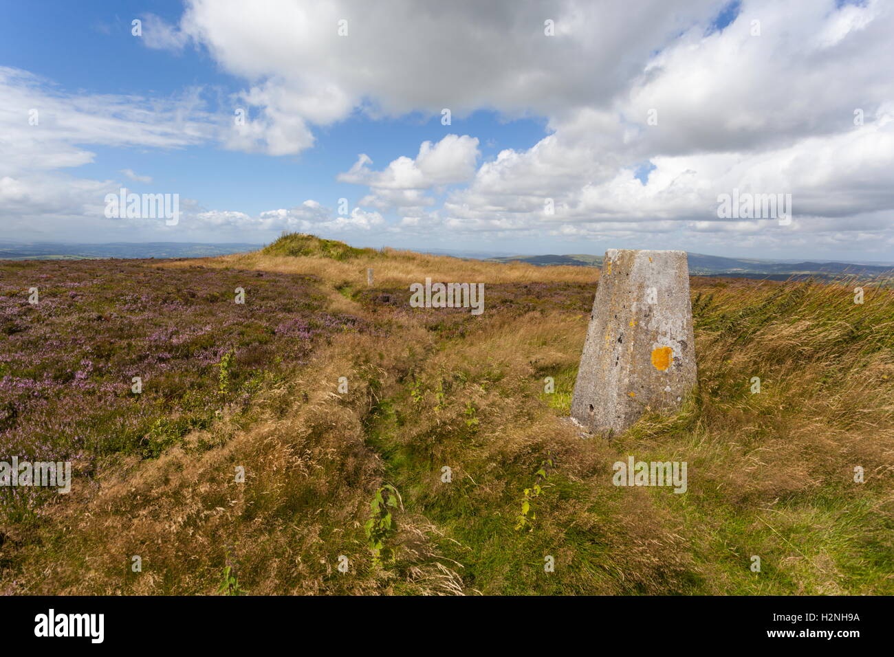 Trig Point near the remains of Sir Watkin's Tower, Cyrn Y Brain near ...