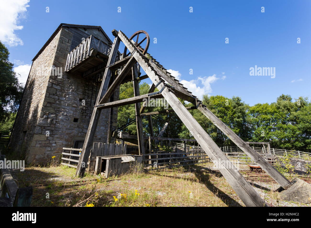 Old Headframe and Cornish Beam Engine Pumphouse, Minera lead mine Near ...