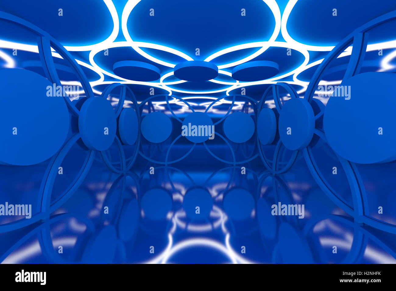 Abstract blue sphere wall Stock Photo - Alamy