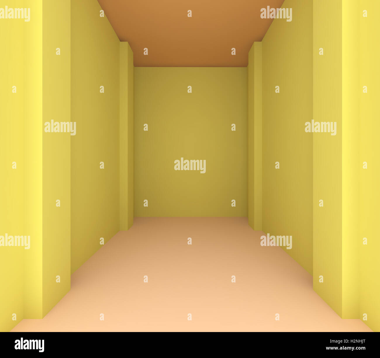 Empty room color yellow wall for renovate Stock Photo - Alamy