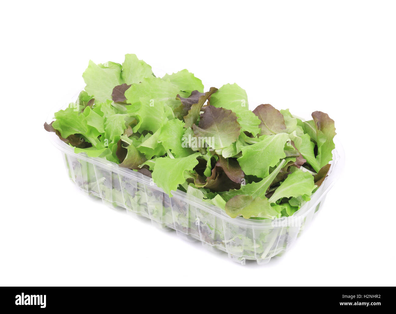 Salad mix in plastic box Stock Photo - Alamy