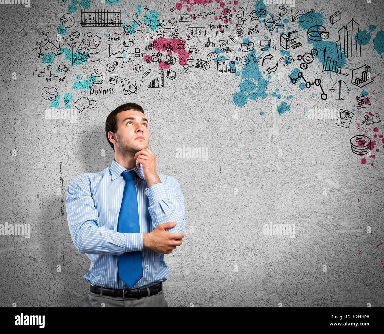 thinking business man Stock Photo - Alamy