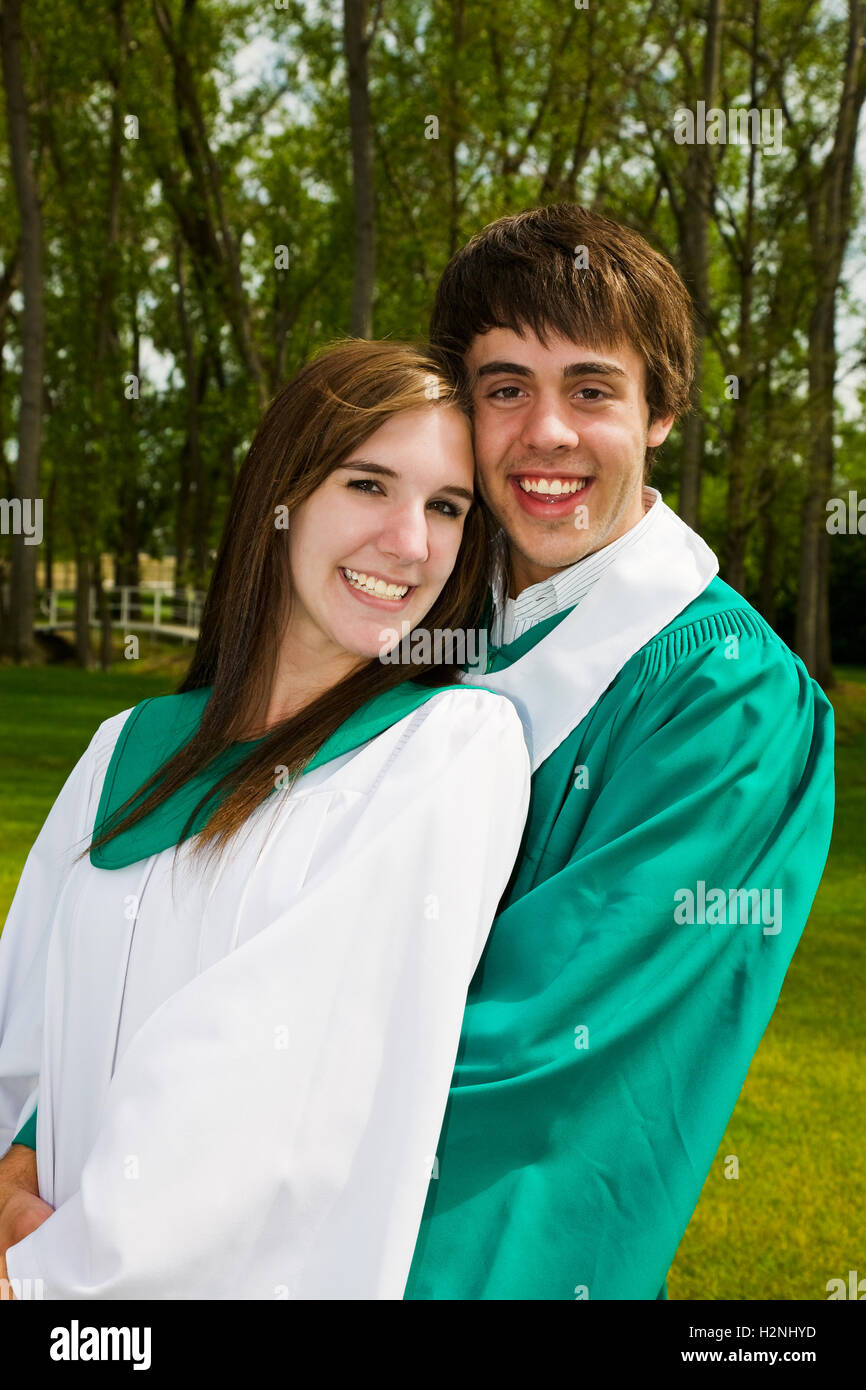 Young Graduation Couple Stock Photo - Alamy