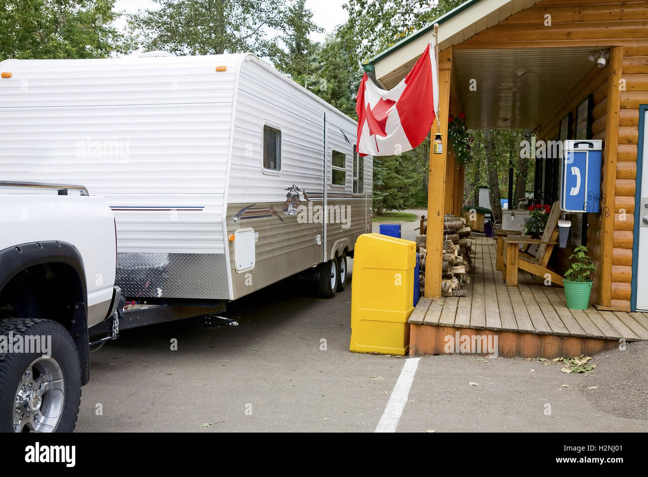 Campground Check In Stock Photo - Alamy