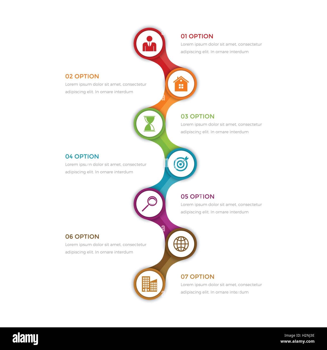 infographics timeline seven options Stock Vector Image & Art - Alamy