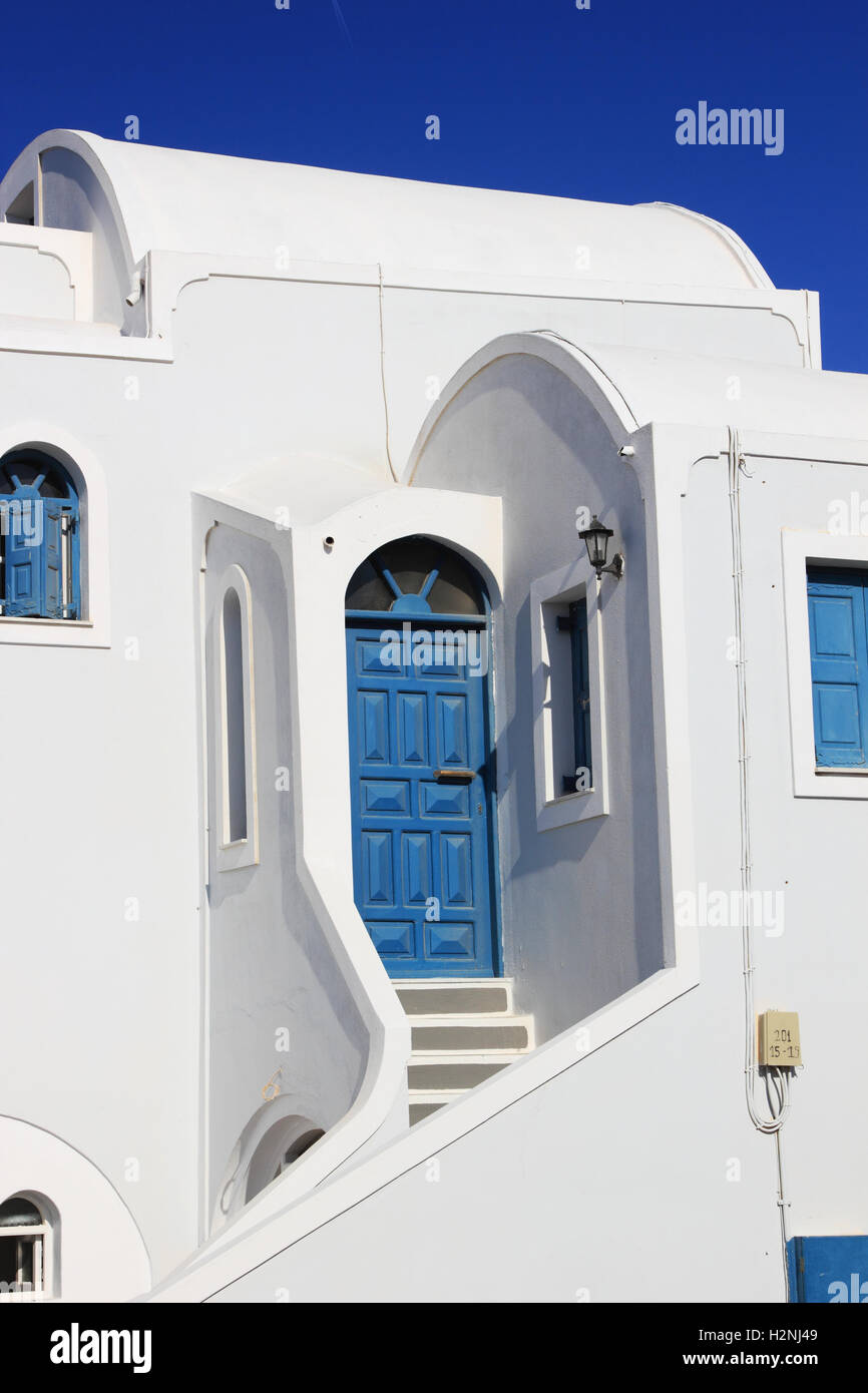 Classical Greek architecture of the streets in the Cyclades Greece ...