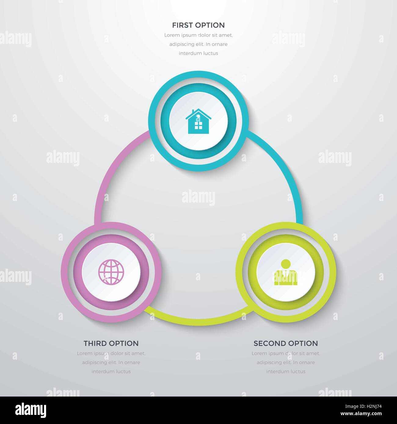 infographics three options Stock Vector Image & Art - Alamy