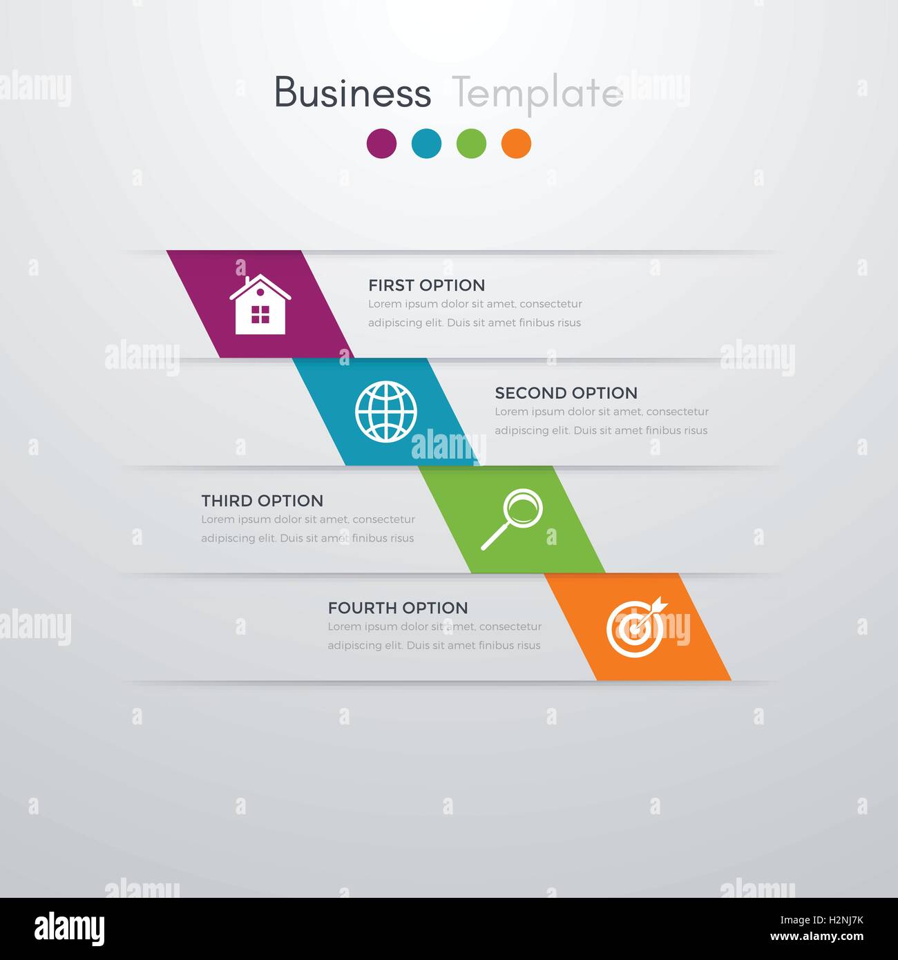 Vector illustration of four square infographics Stock Vector Image ...