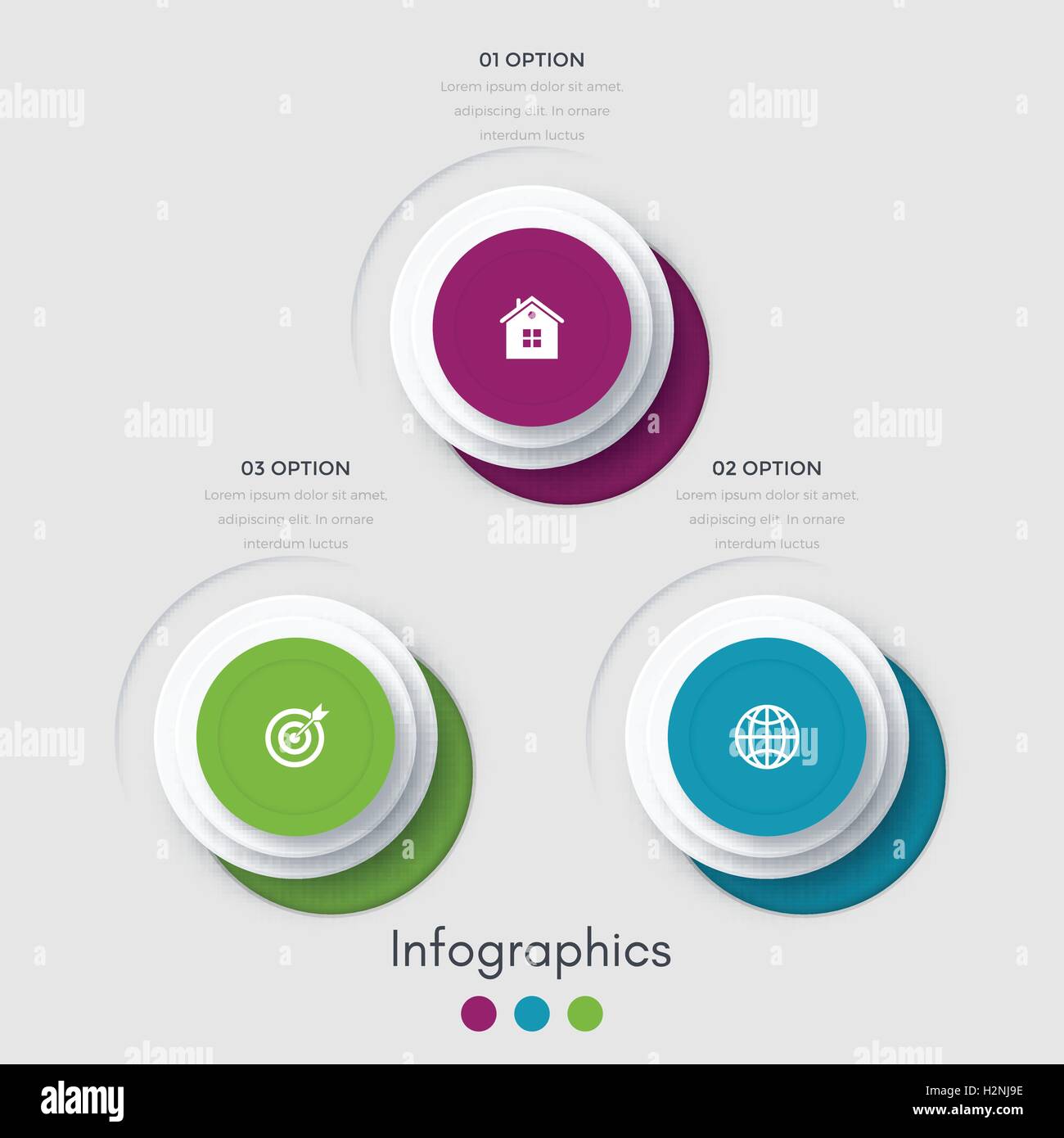 infographics three options Stock Vector Image & Art - Alamy