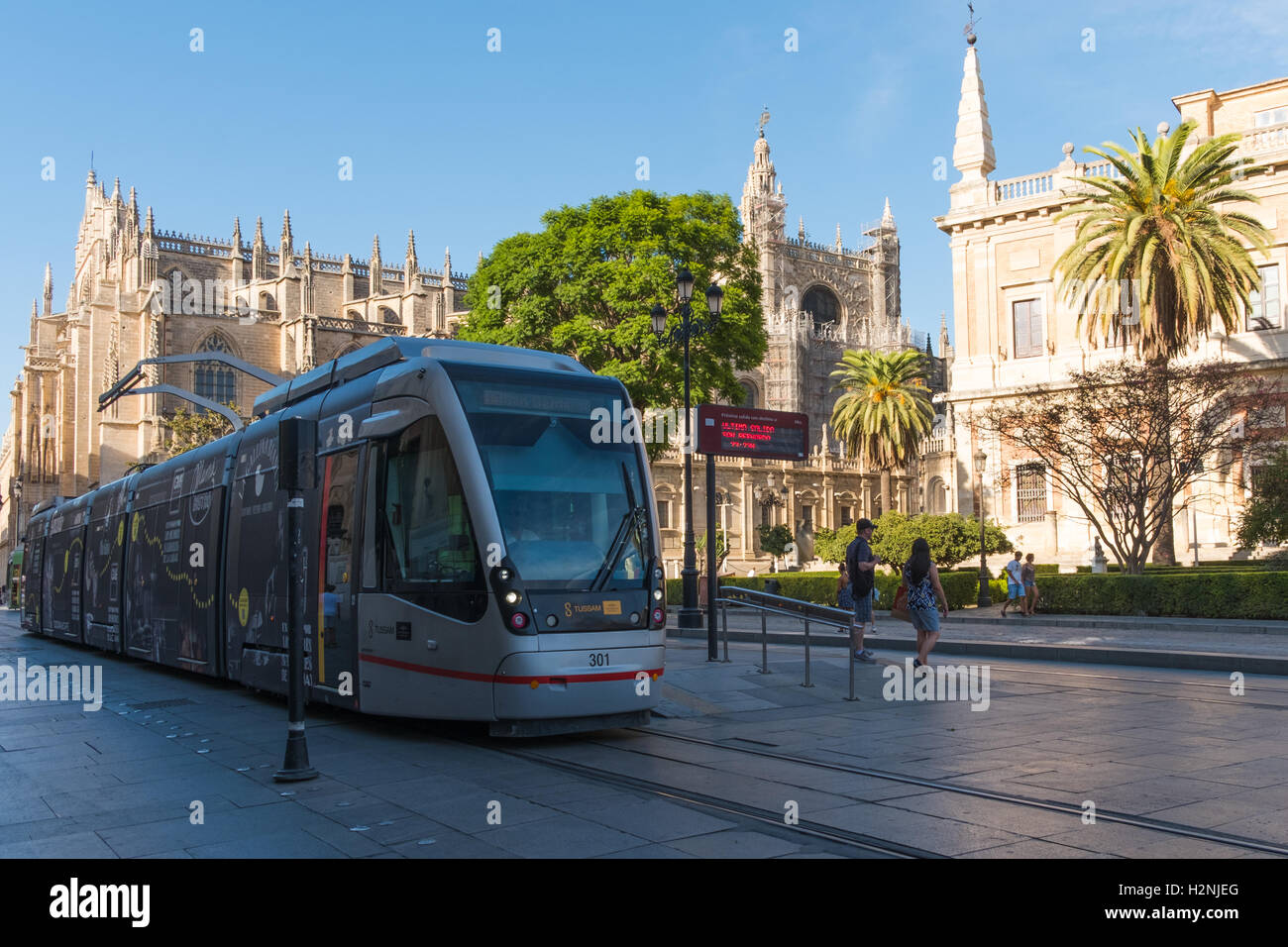 Seville public transport hi-res stock photography and images - Alamy