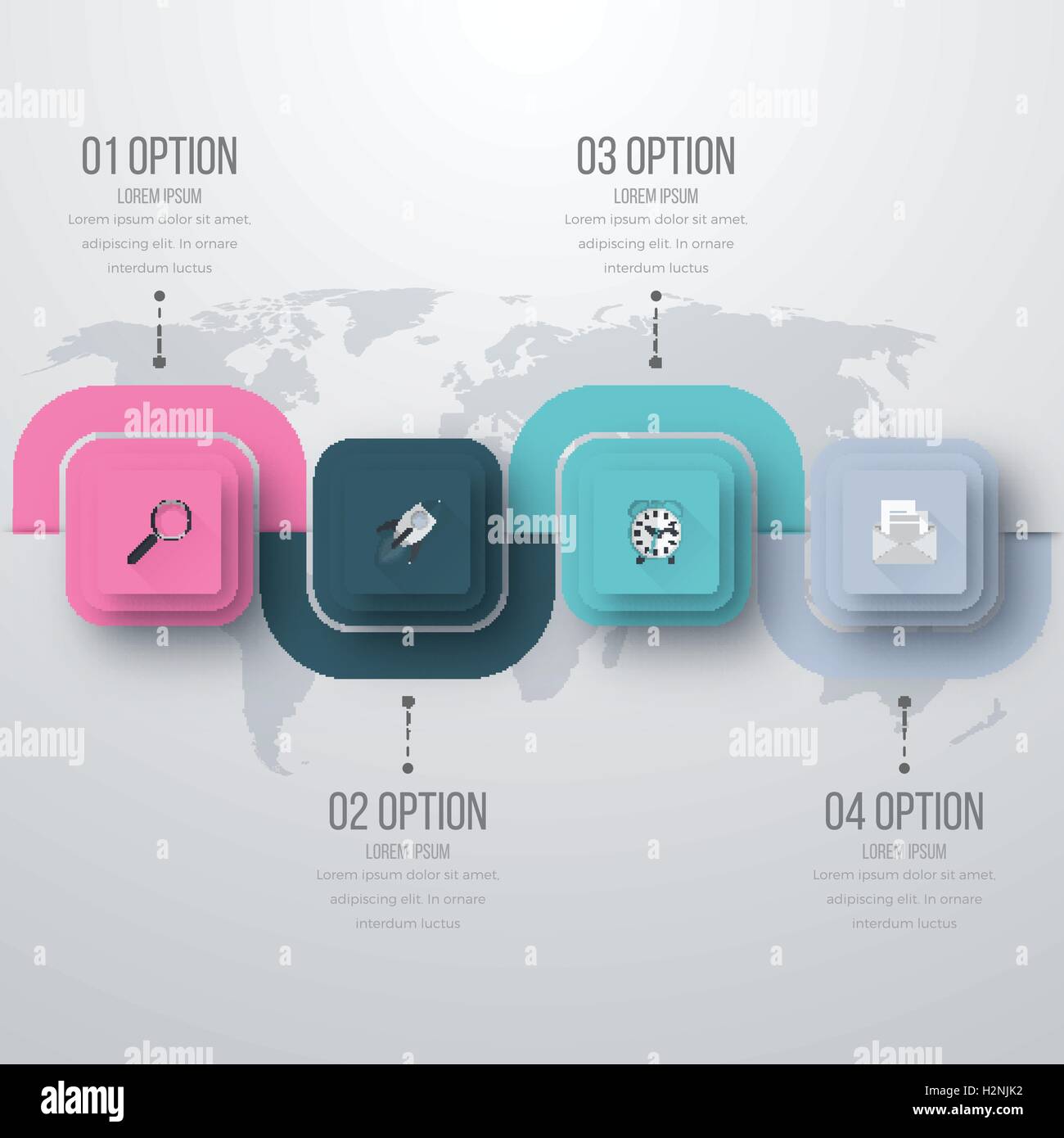 Vector illustration of four square infographics Stock Vector Image ...