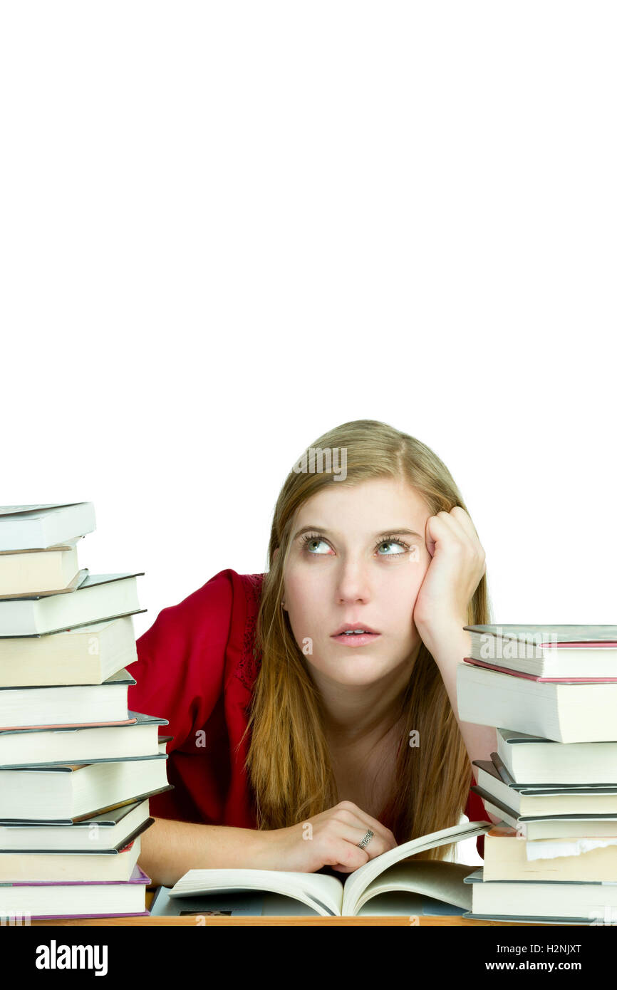 Bored Woman Studying Desk Stock Photos & Bored Woman Studying Desk ...