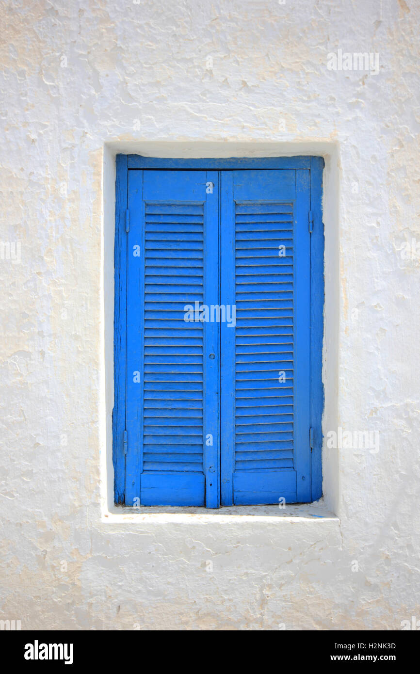 Traditional window in Santorini, Greece Stock Photo - Alamy
