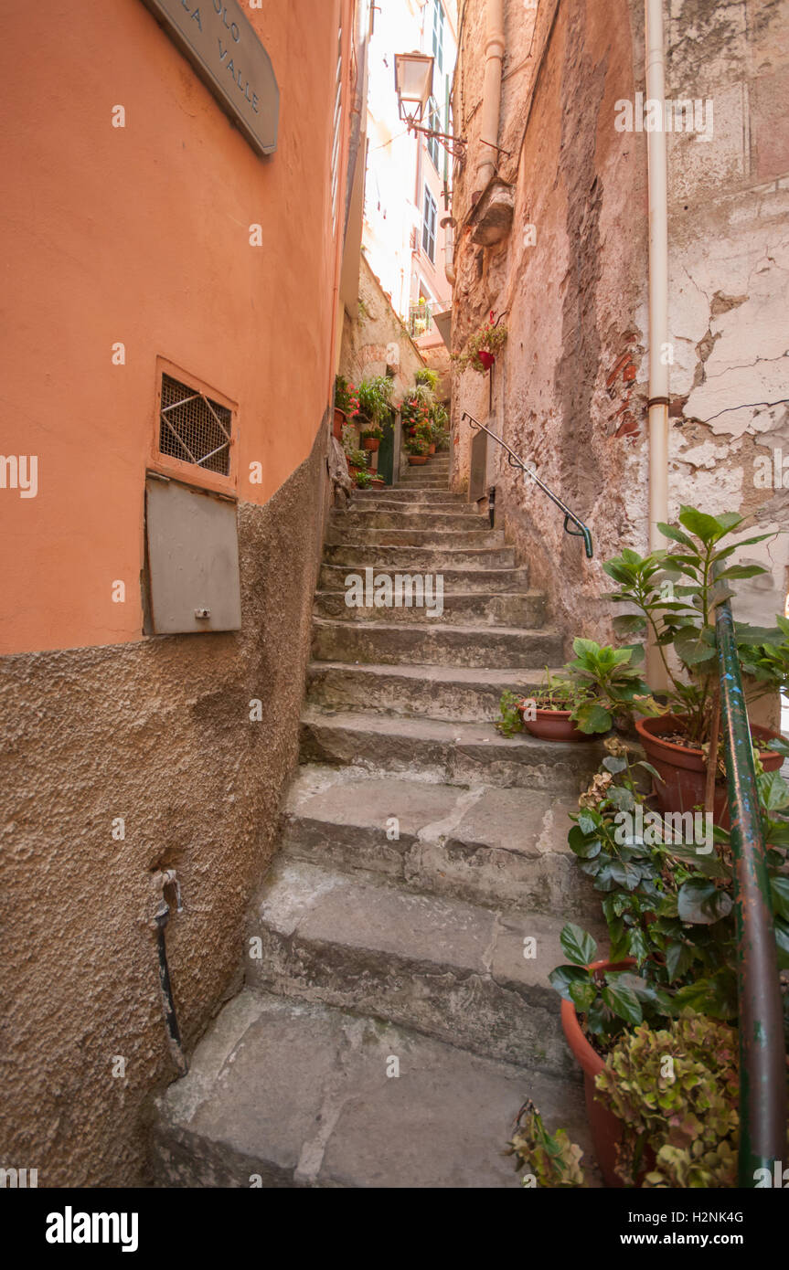 An example of the narrow walkways that are typical of mediterranean ...