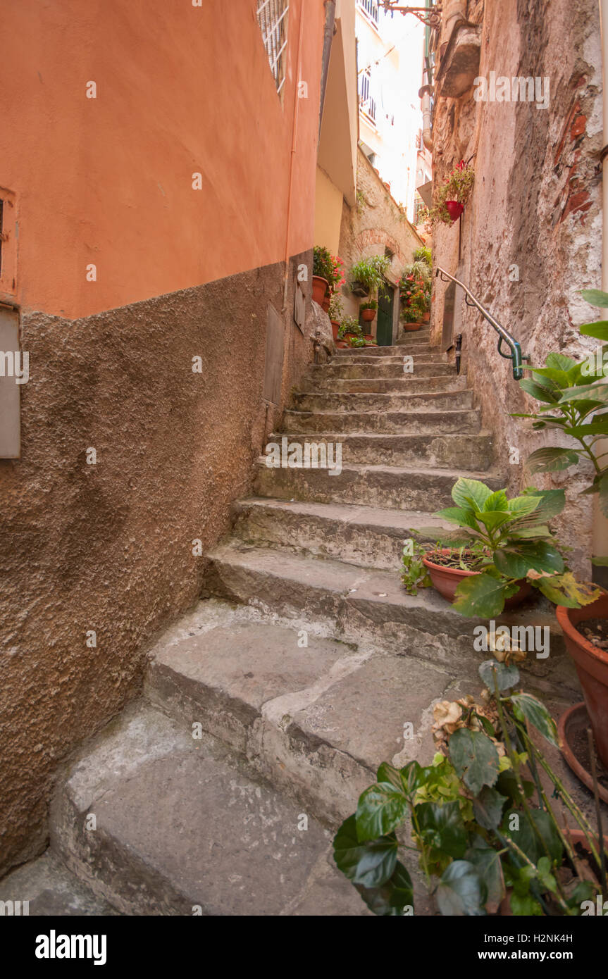 An example of the narrow walkways that are typical of mediterranean ...