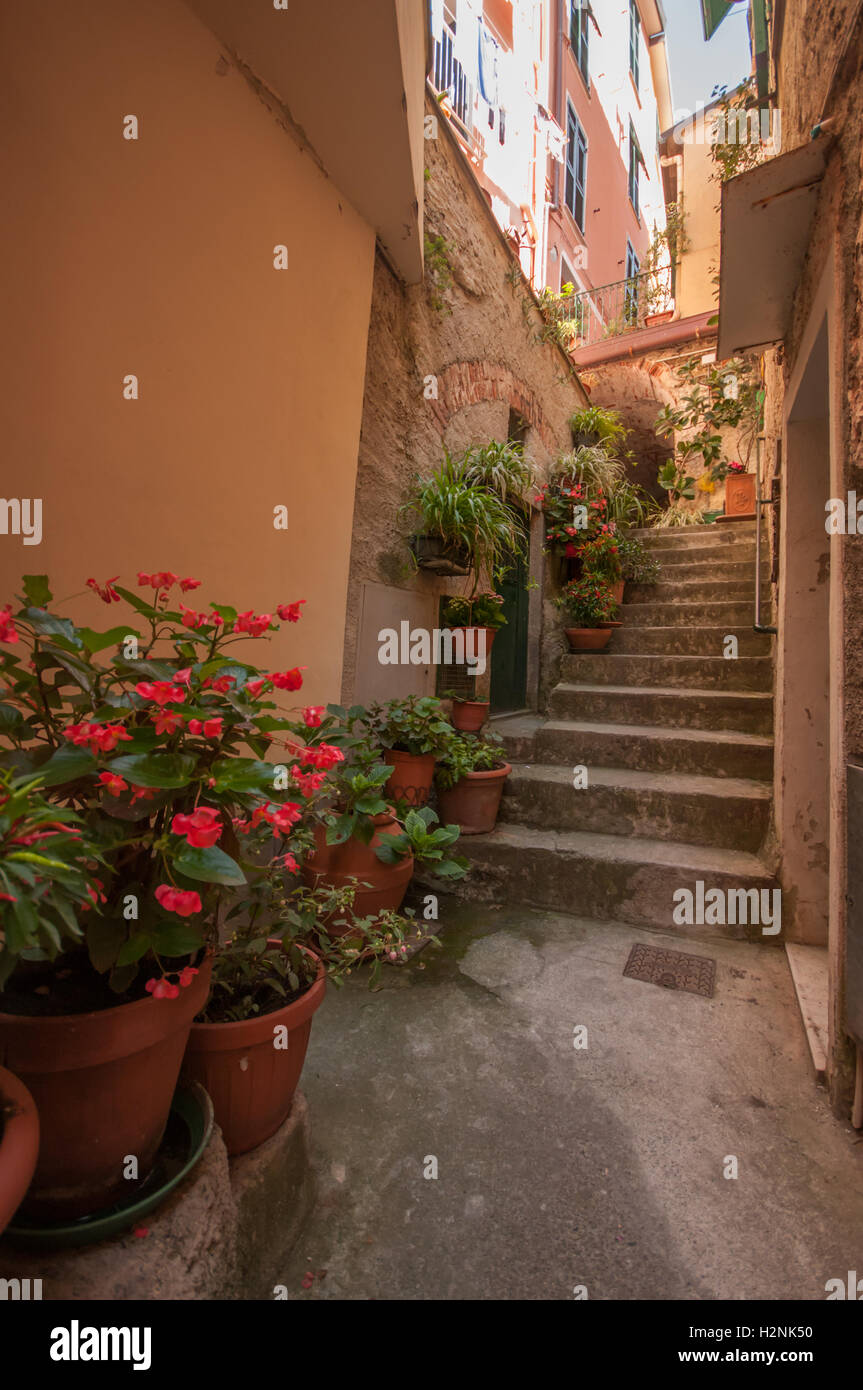 An example of the narrow walkways that are typical of mediterranean ...