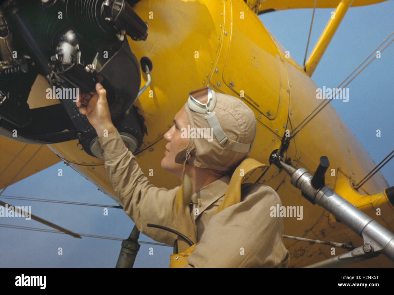 Marine Lieutenant Pilot by Power Towing Airplane for Glider, Page Field ...