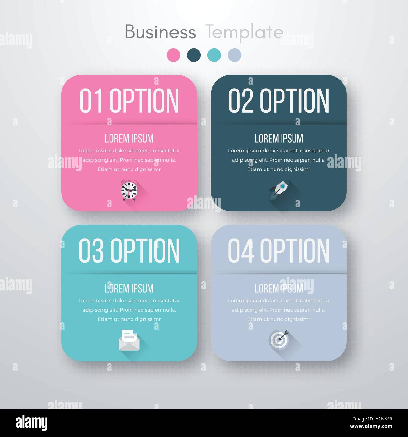 Vector illustration of four square infographics Stock Vector Image ...