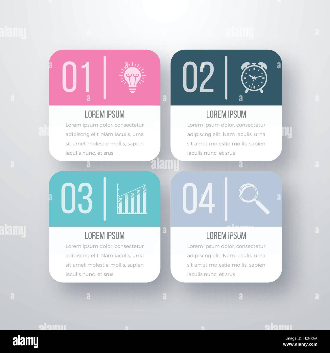 Vector illustration of four square infographics Stock Vector Image ...