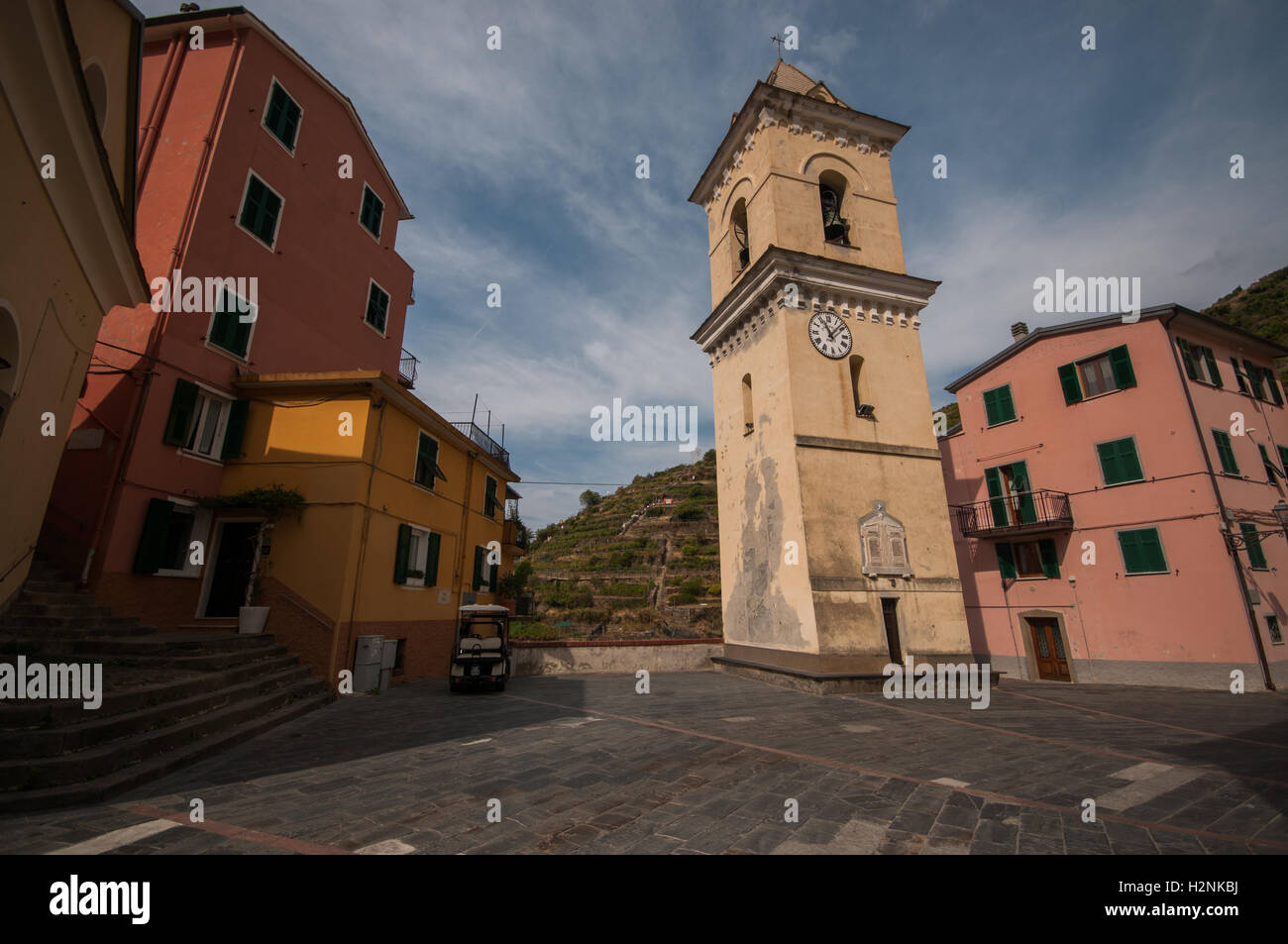 The main square in Manarola, Piazza Papa Innocenzo, Manarola, Cinque ...