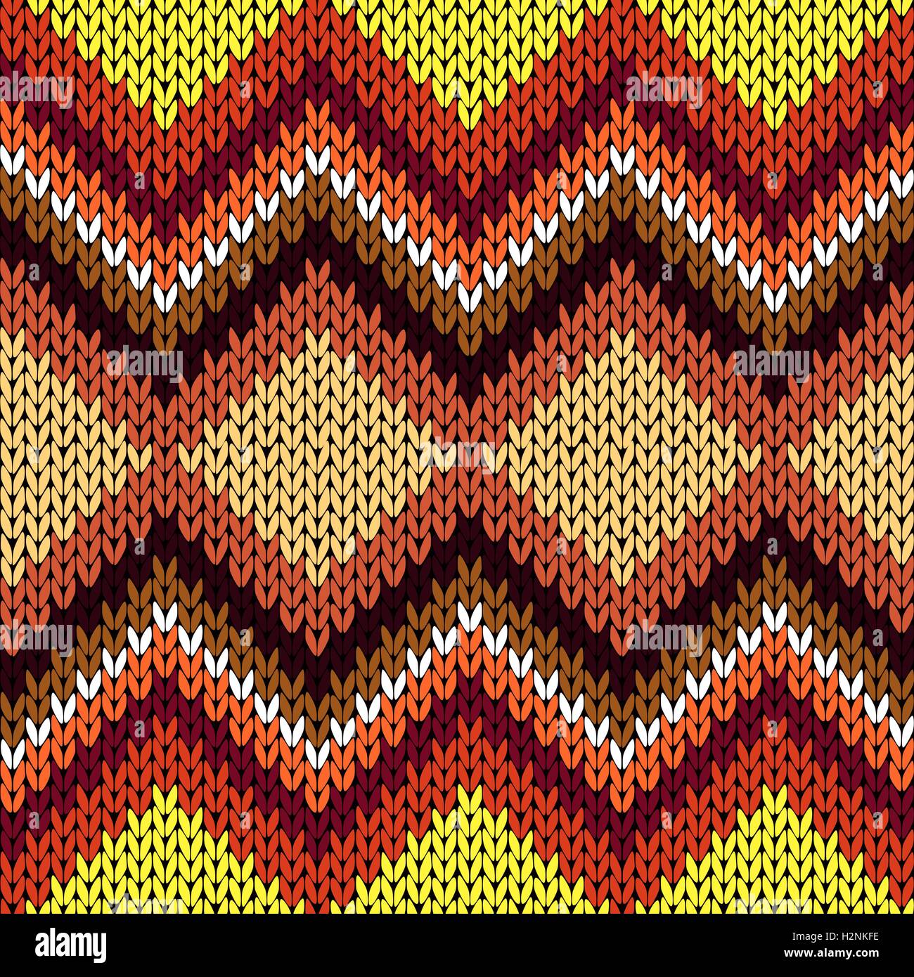Knitting seamless vector pattern with zigzag ornamental chains as a ...
