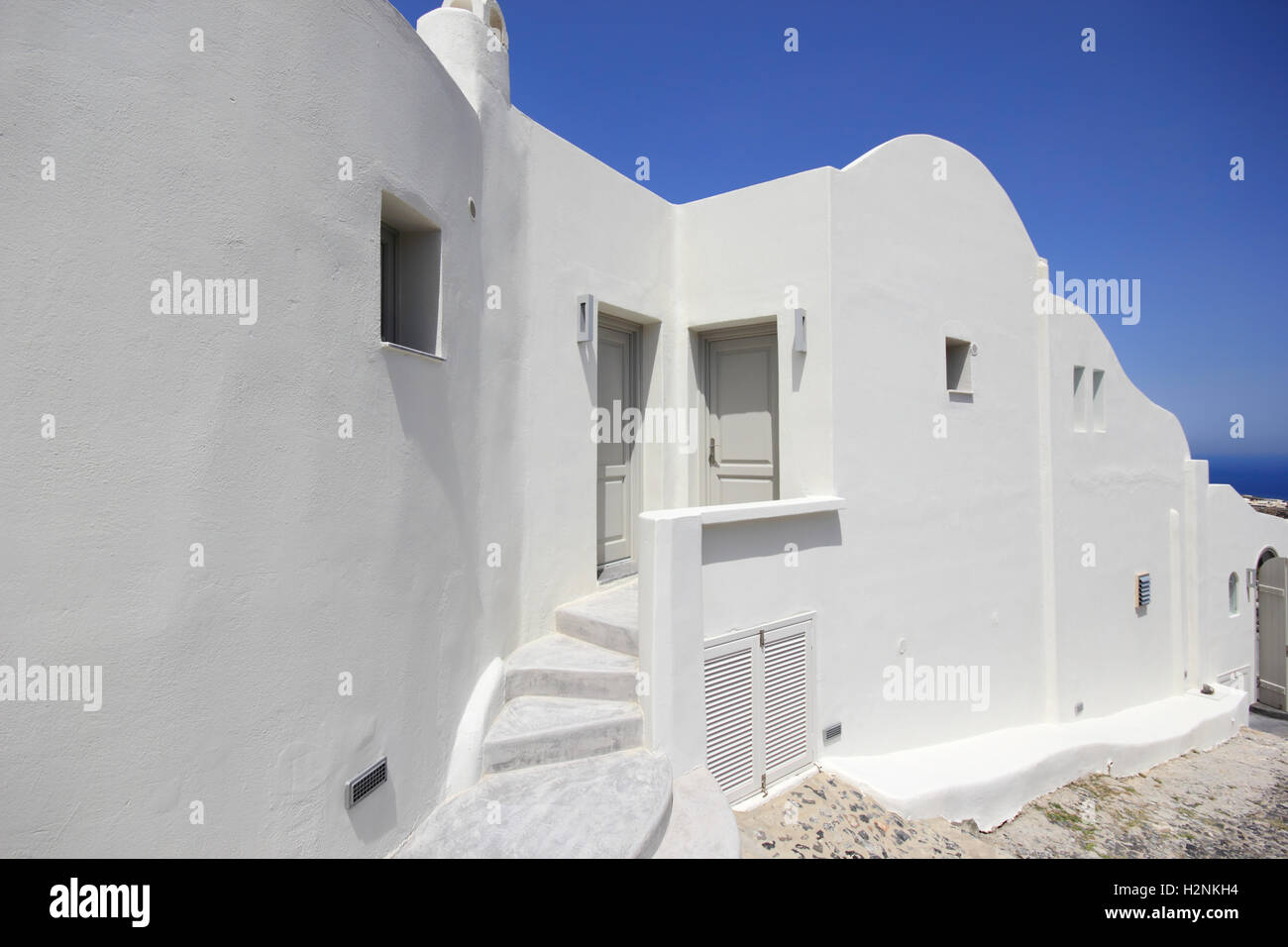 Classical Greek architecture of the streets in the Cyclades Greece ...