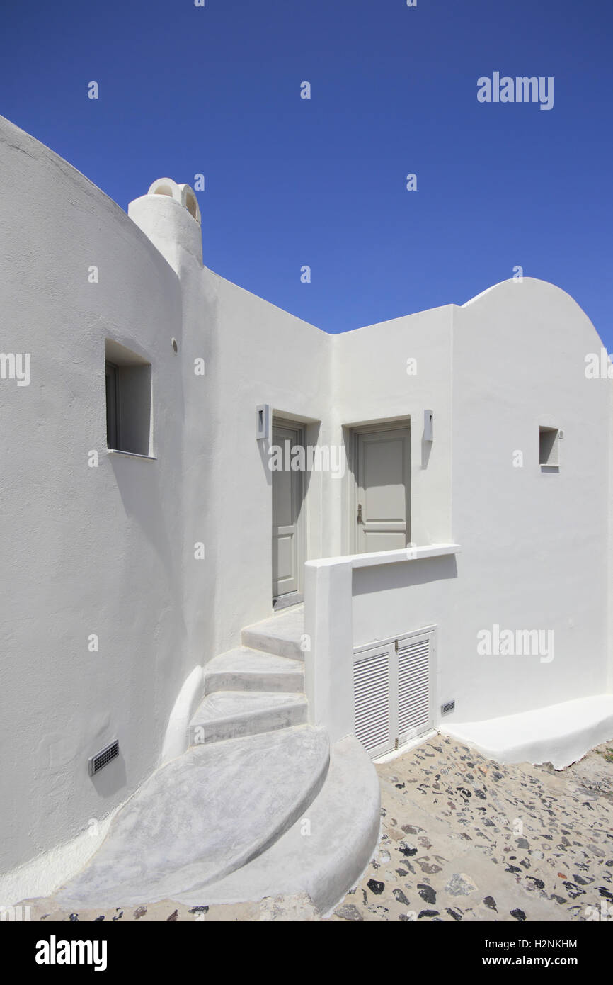 Classical Greek architecture of the streets in the Cyclades Greece ...