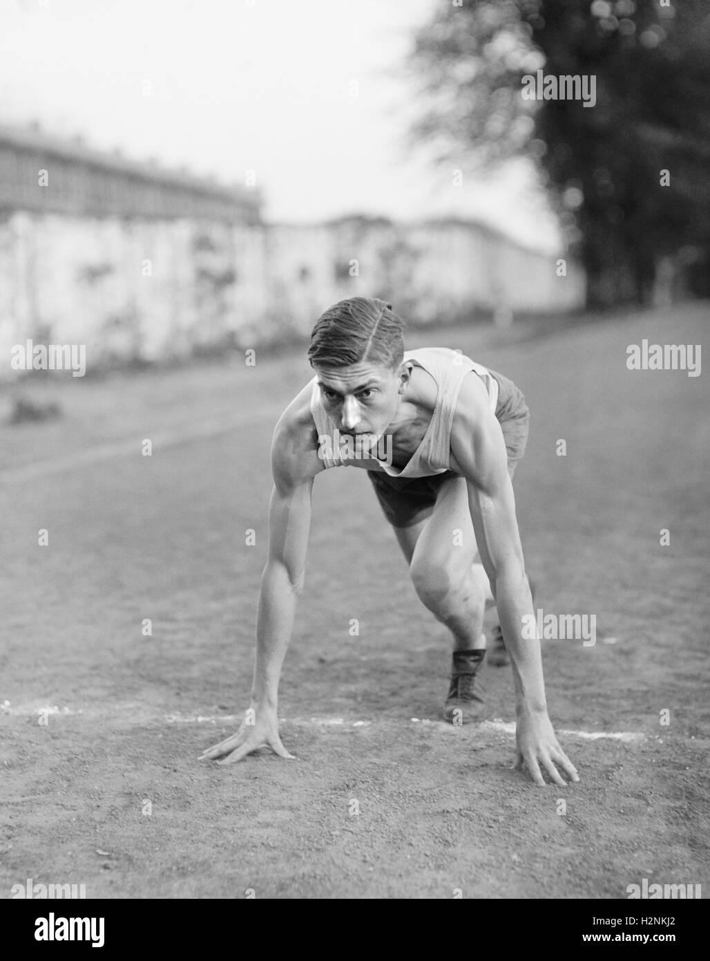 Sprinter at Starting Line, Washington DC, USA, National Photo Company ...