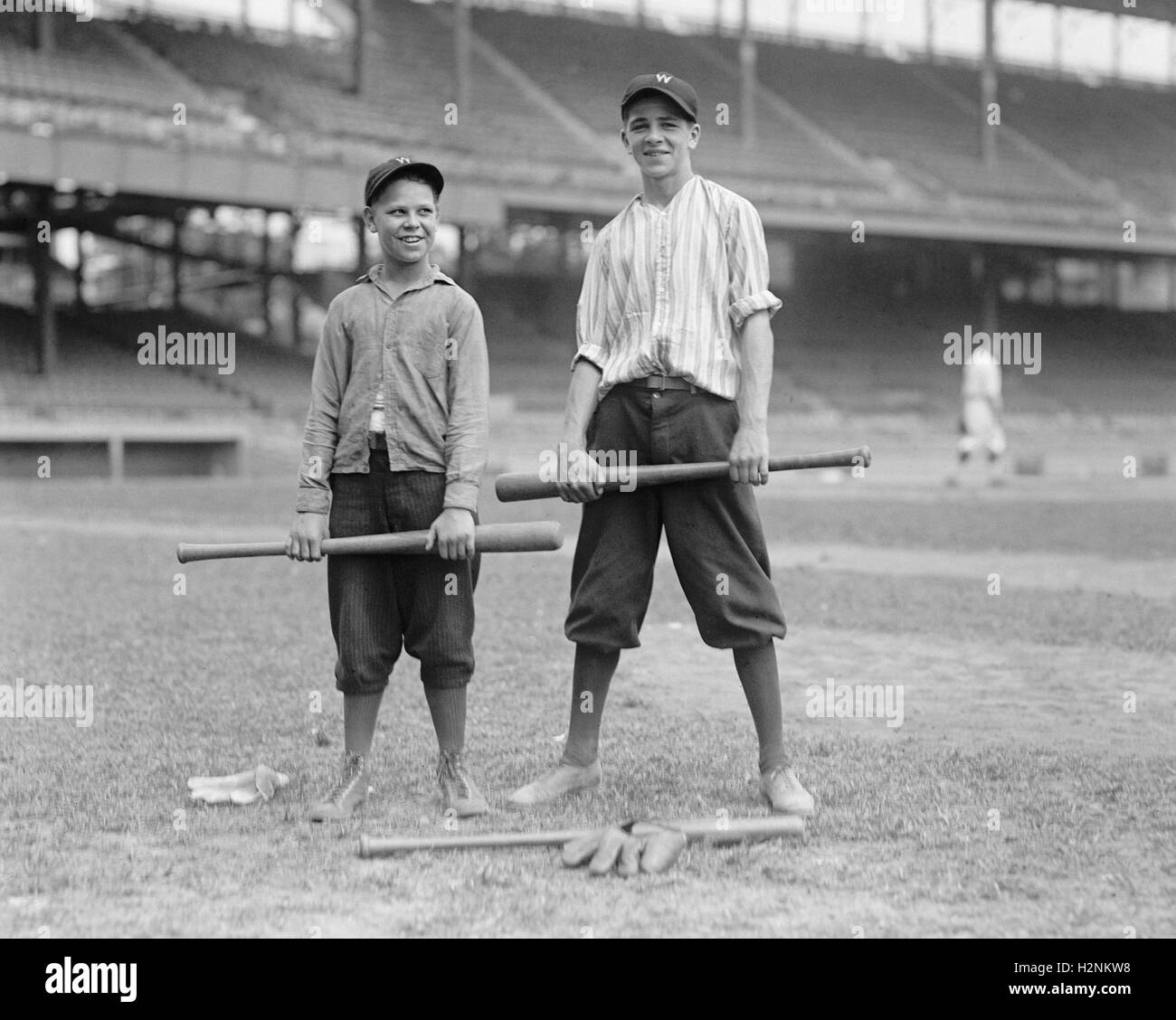 Vintage Kids Playing Baseball