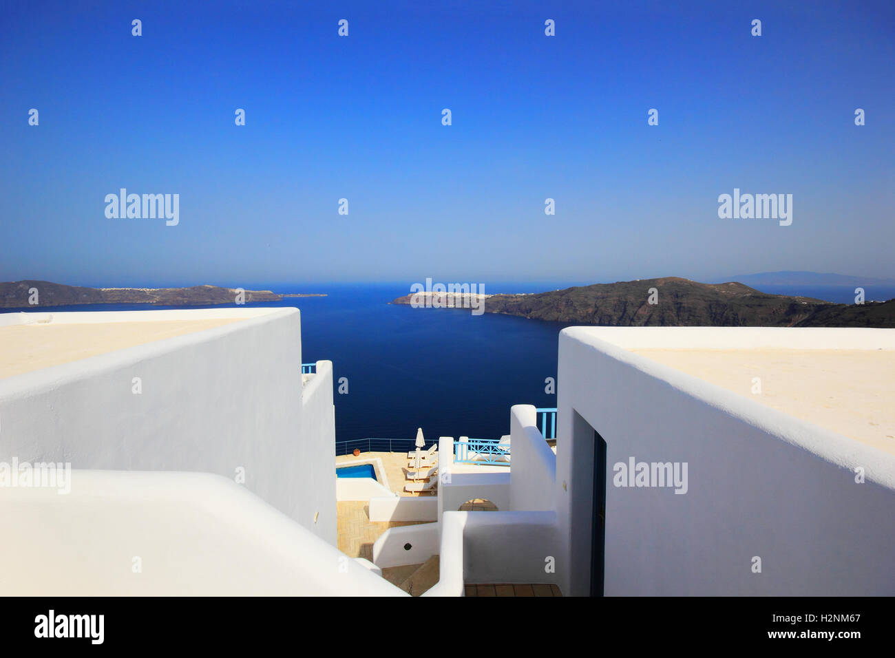Classical Greek architecture of the streets in the Cyclades Greece ...
