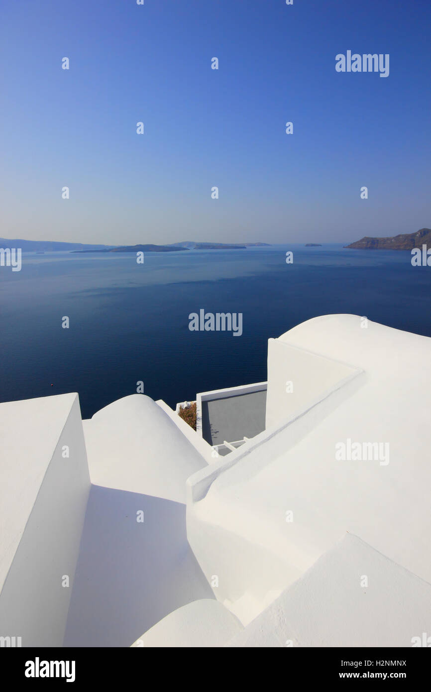 Classical Greek architecture of the streets in the Cyclades Greece ...