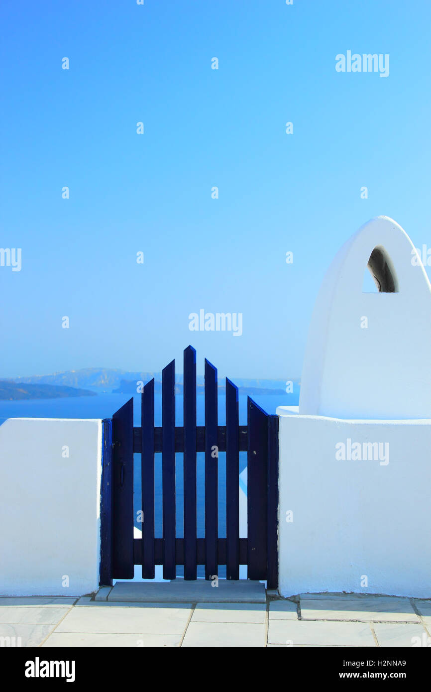 Gate to the sea - Santorini island Stock Photo - Alamy