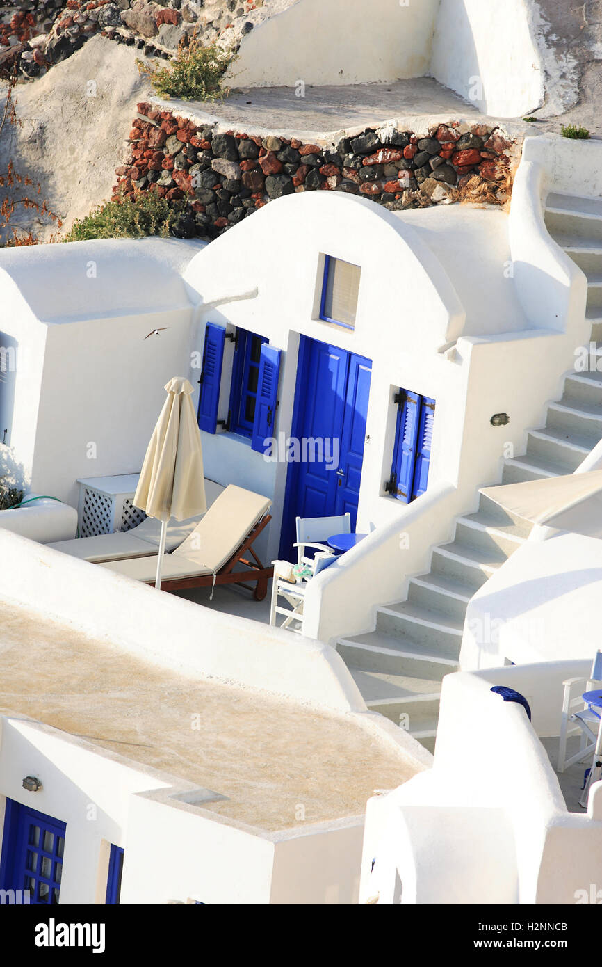 Classical Greek architecture of the streets in the Cyclades Greece ...