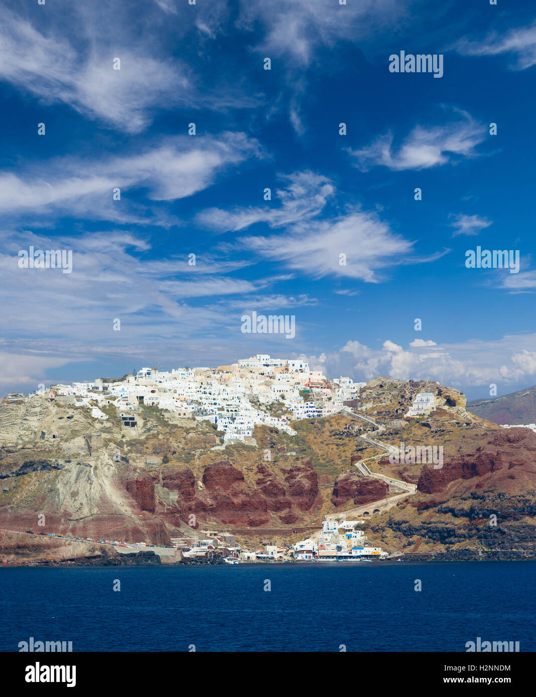 View on Fira in Santorini Greece Stock Photo - Alamy