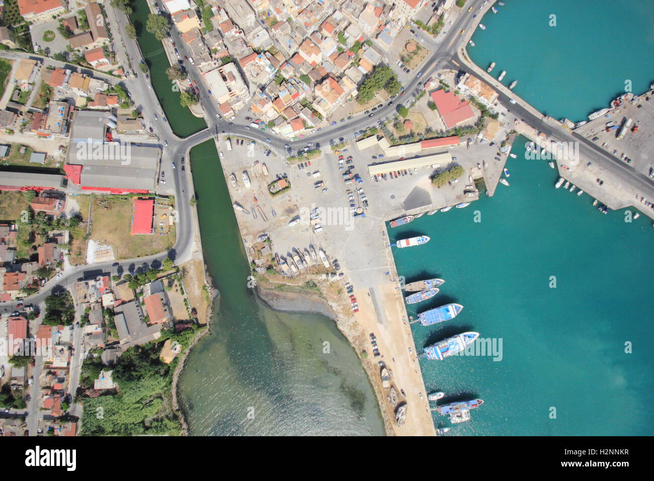 Aerial view on Zakynthos island Greece - Zante town Stock Photo - Alamy
