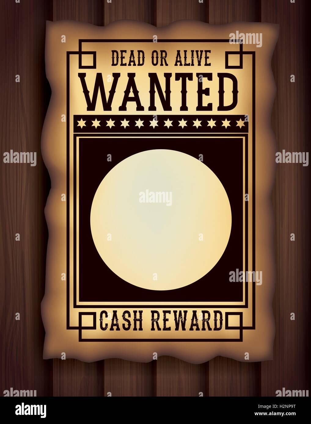 Retro and vintage wanted poster design Stock Vector Image & Art - Alamy