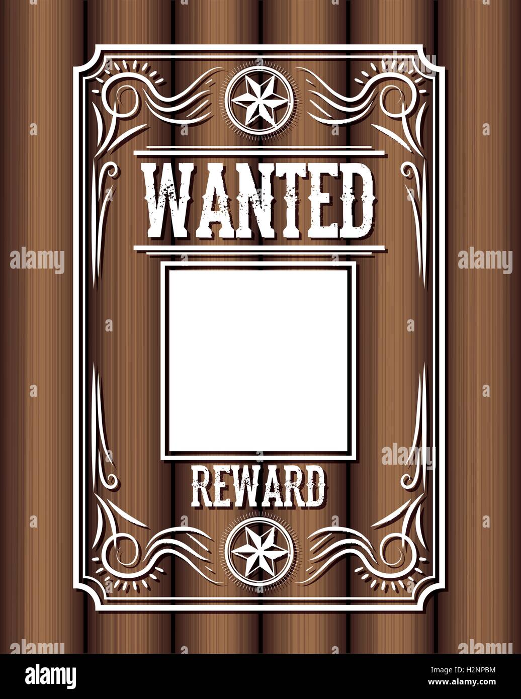 Retro and vintage wanted poster design Stock Vector Image & Art - Alamy