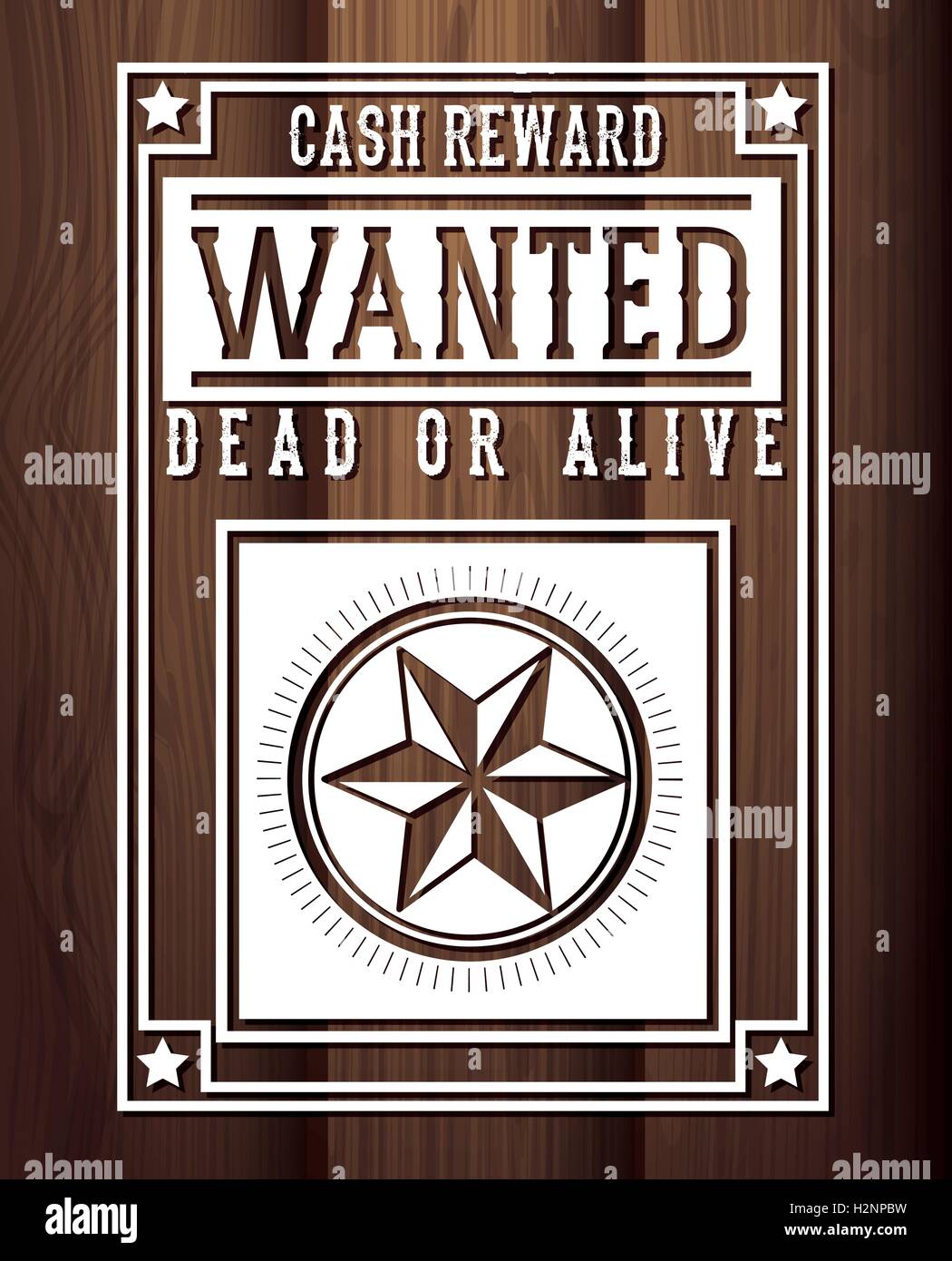 Retro and vintage wanted poster design Stock Vector Image & Art - Alamy