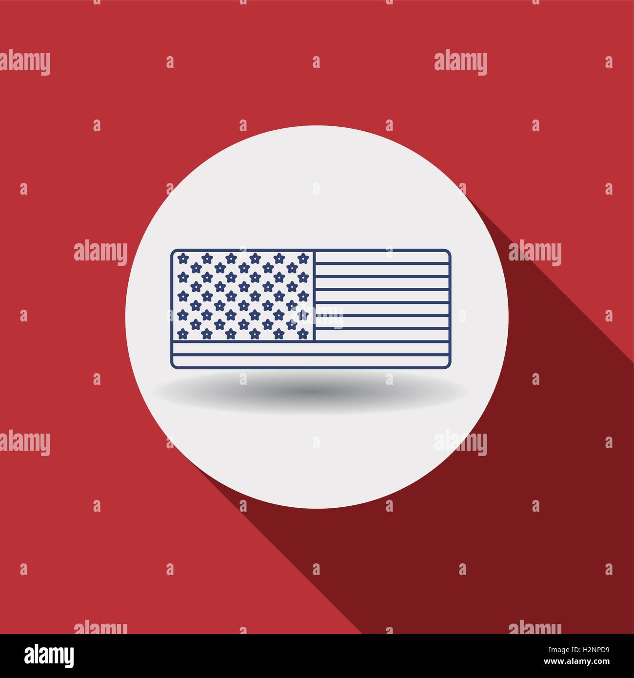 Usa flag inside circle design Stock Vector Image & Art - Alamy