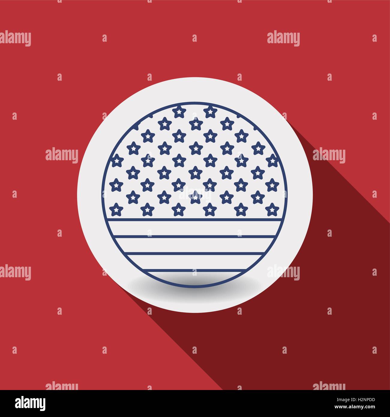 Usa flag inside circle design Stock Vector Image & Art - Alamy